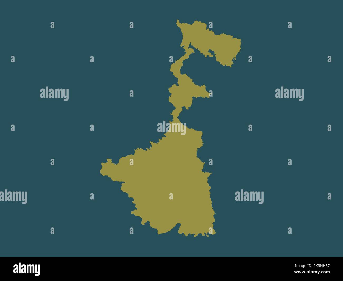 West Bengal, state of India. Solid color shape Stock Photo - Alamy