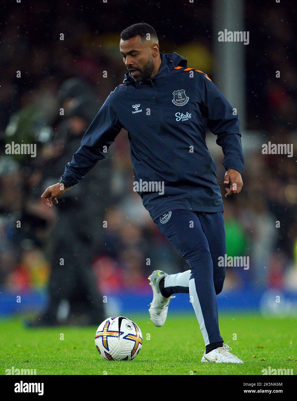 Everton first-team coach Ashley Cole during the Premier League match at ...