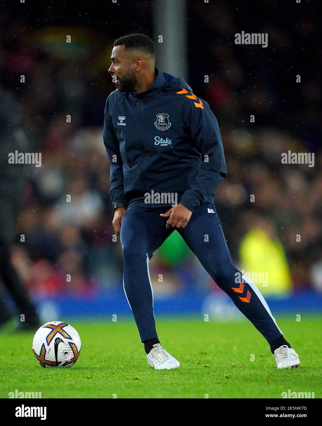 Everton first-team coach Ashley Cole during the Premier League match at ...