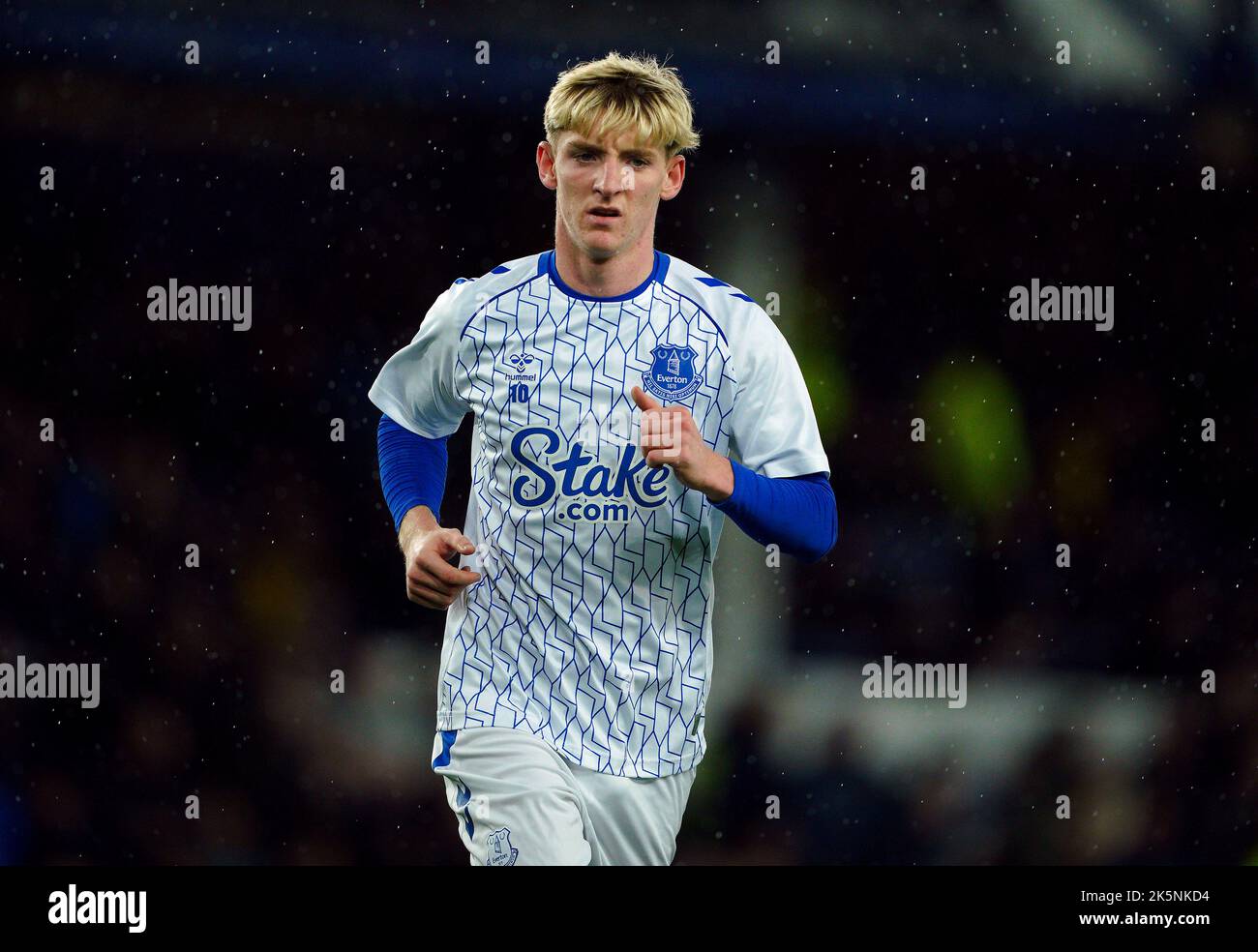 Everton’s Anthony Gordon during the Premier League match at Goodison ...