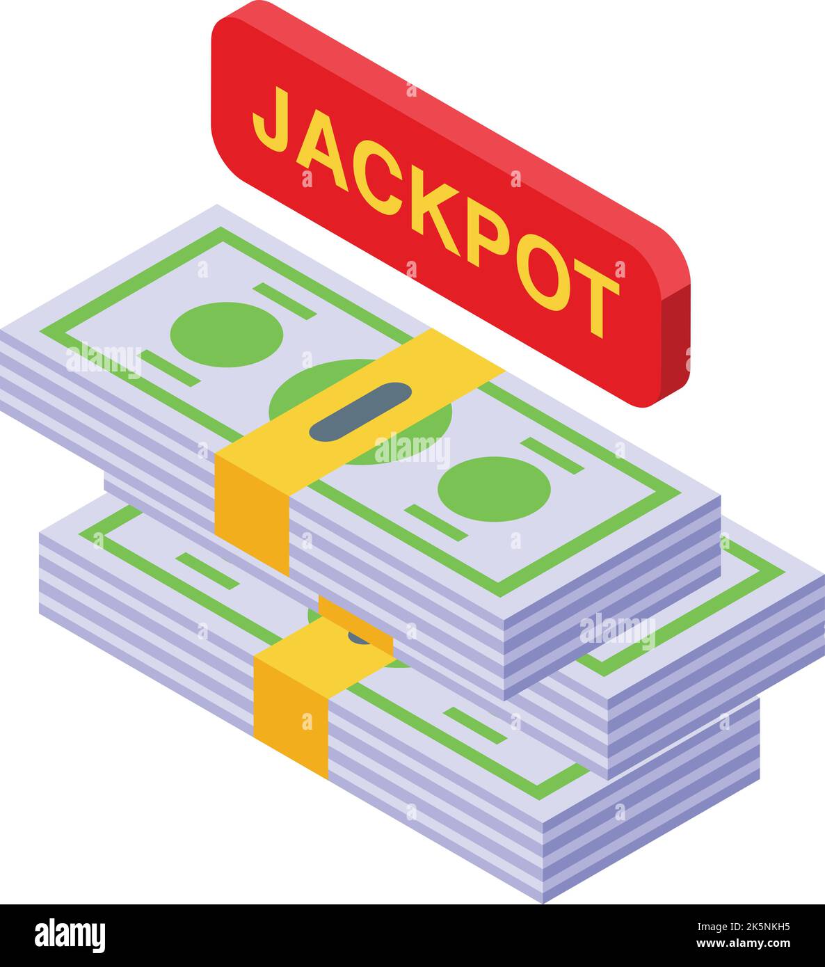 Cash jackpot icon isometric vector. Box game. Draw raffle Stock Vector ...