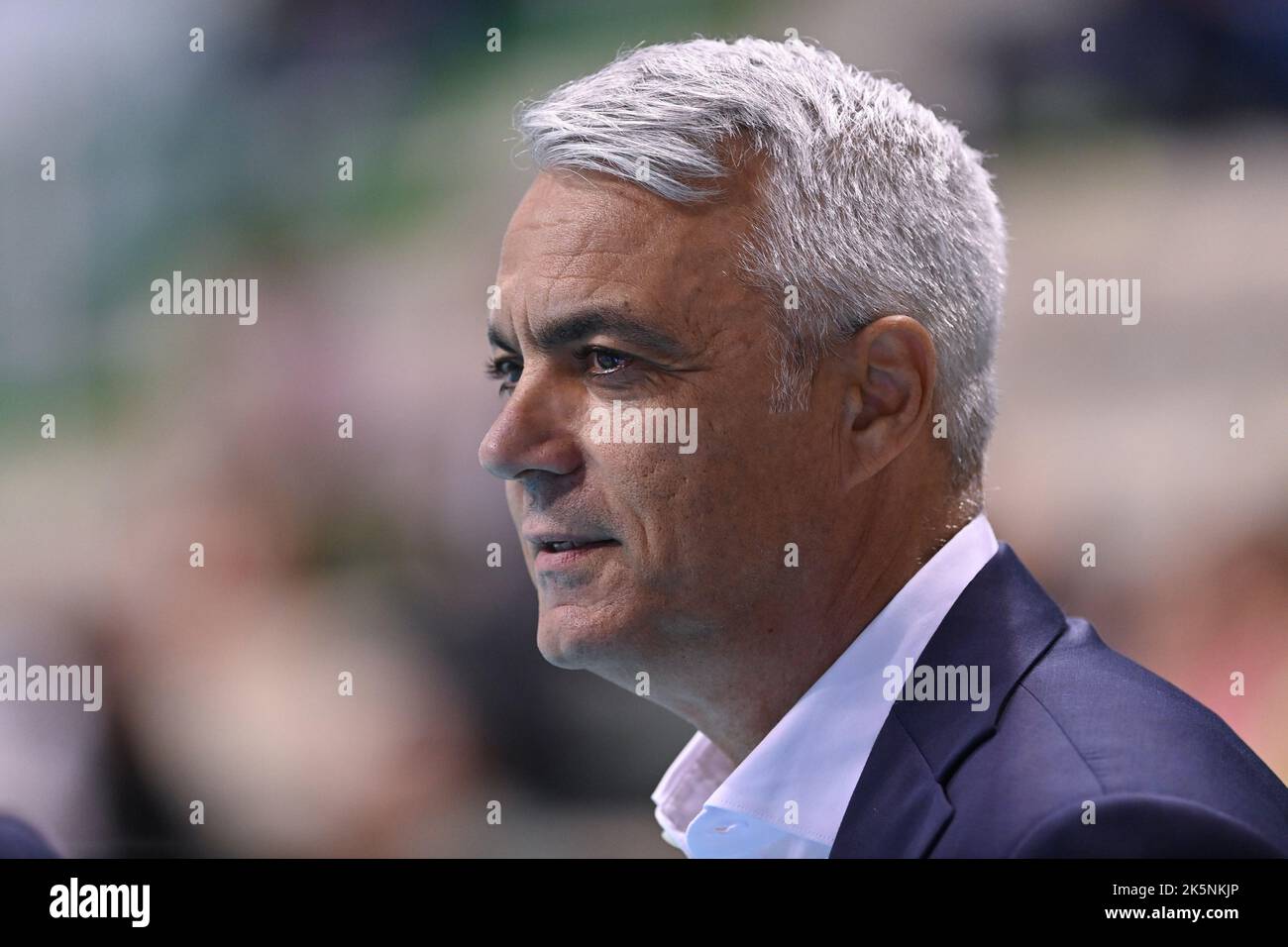 PalaEstra, Siena, Italy, October 09, 2022, Andrea Anastasi (Head Coach ...