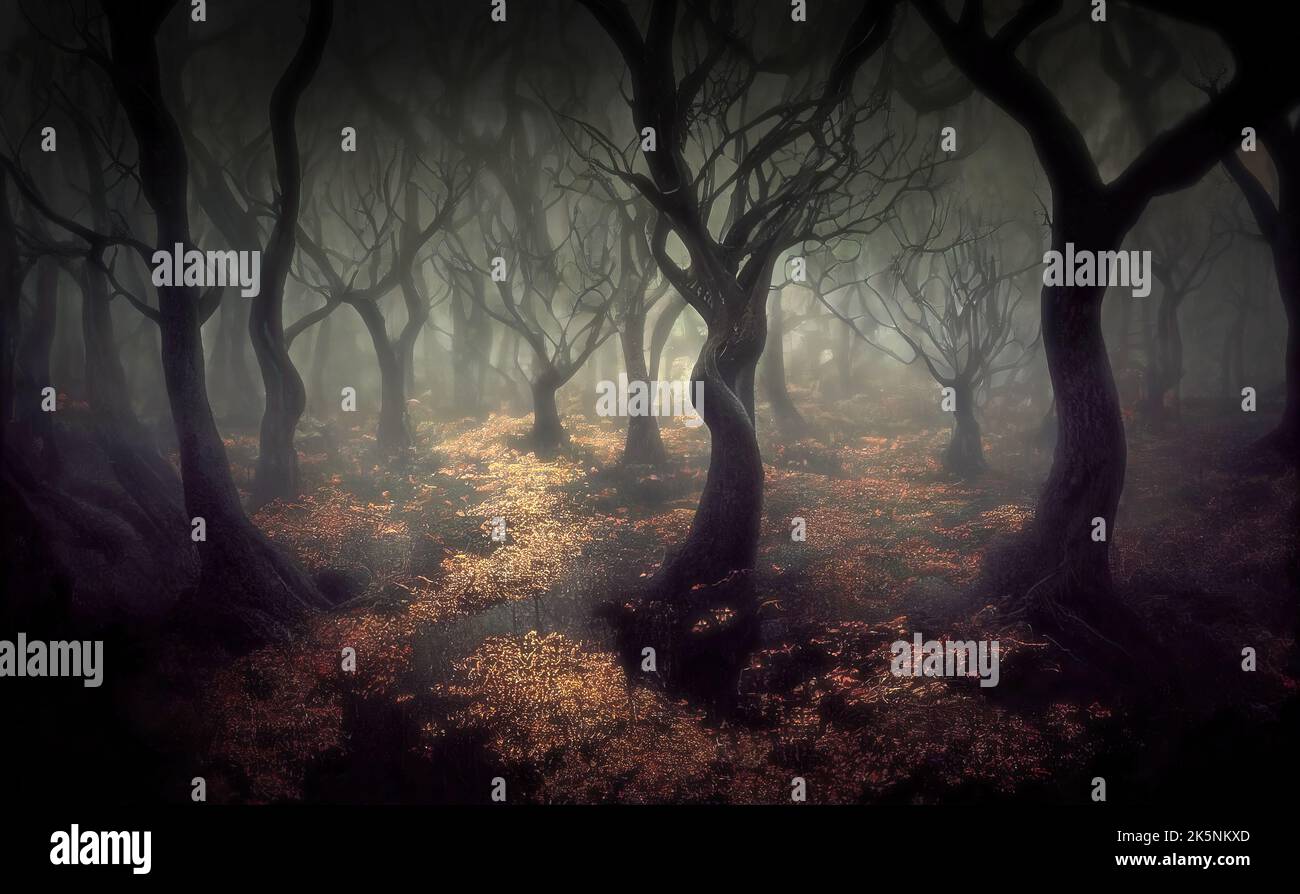 Deep woods illustration hi-res stock photography and images - Alamy