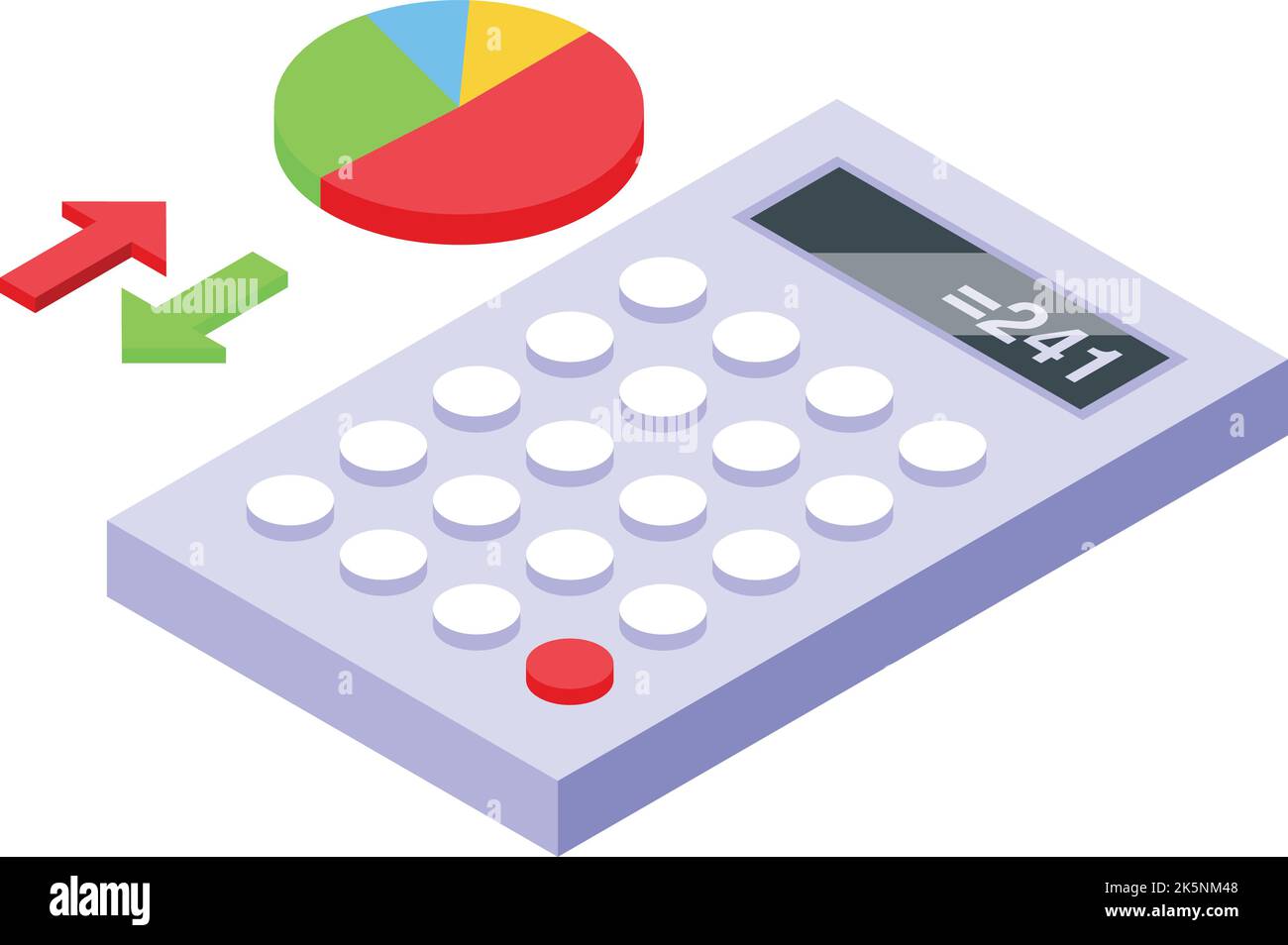Study calculator icon isometric vector. Case research. Data learn Stock ...