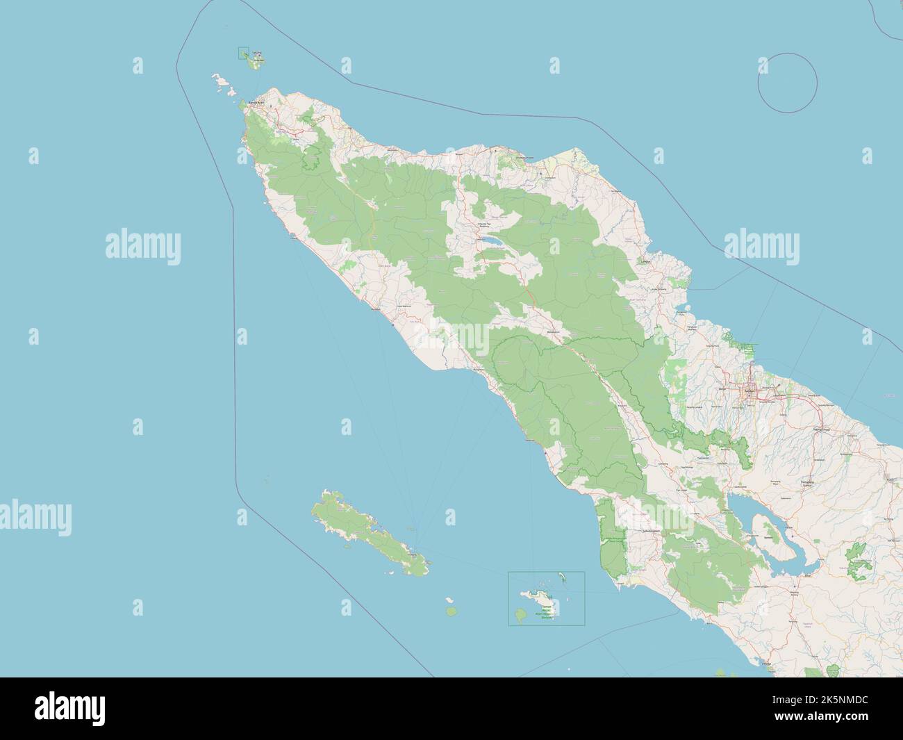 Aceh, autonomous province of Indonesia. Open Street Map Stock Photo - Alamy