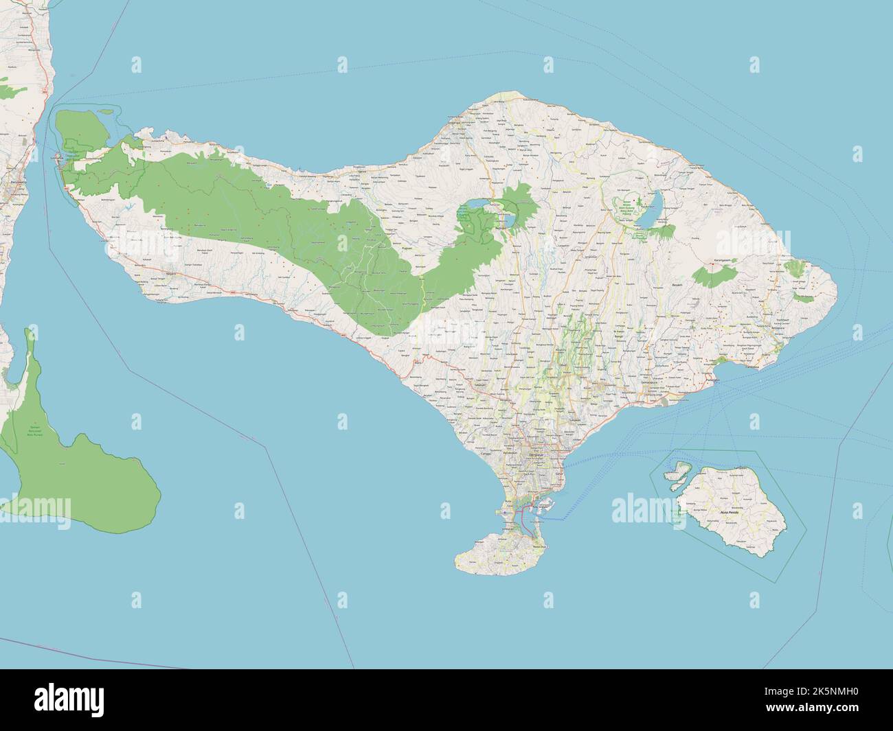Bali, province of Indonesia. Open Street Map Stock Photo - Alamy