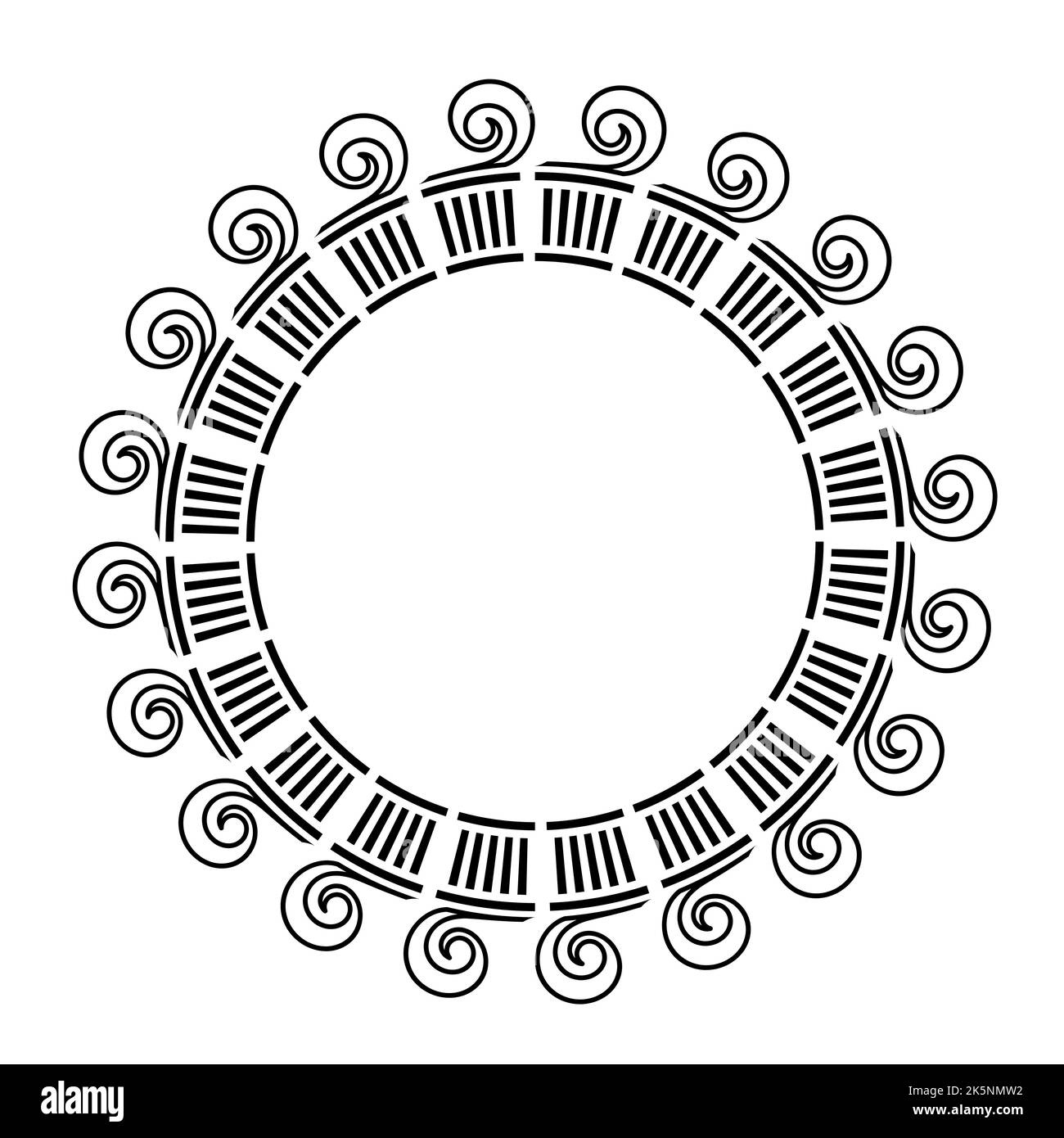 Ancient Greek frame with weves pattern, antique border from Greece ...