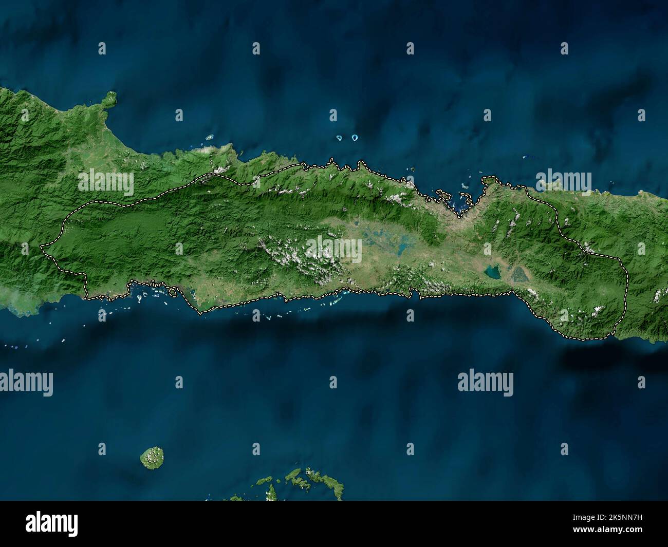 Gorontalo, province of Indonesia. High resolution satellite map Stock ...