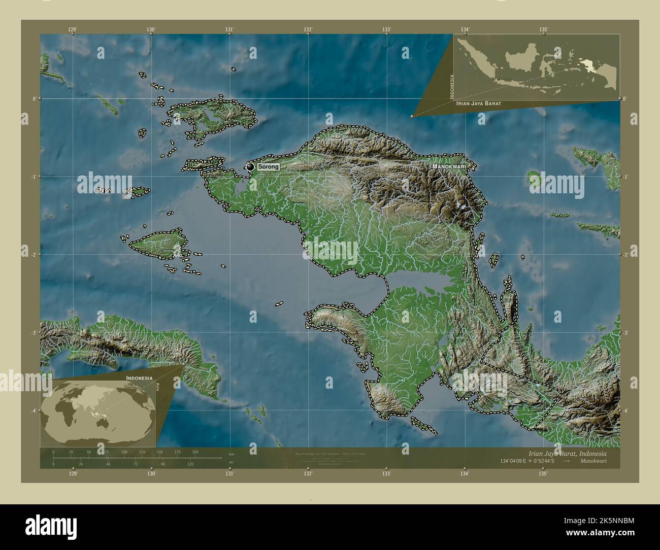 Map of irian jaya hi-res stock photography and images - Alamy