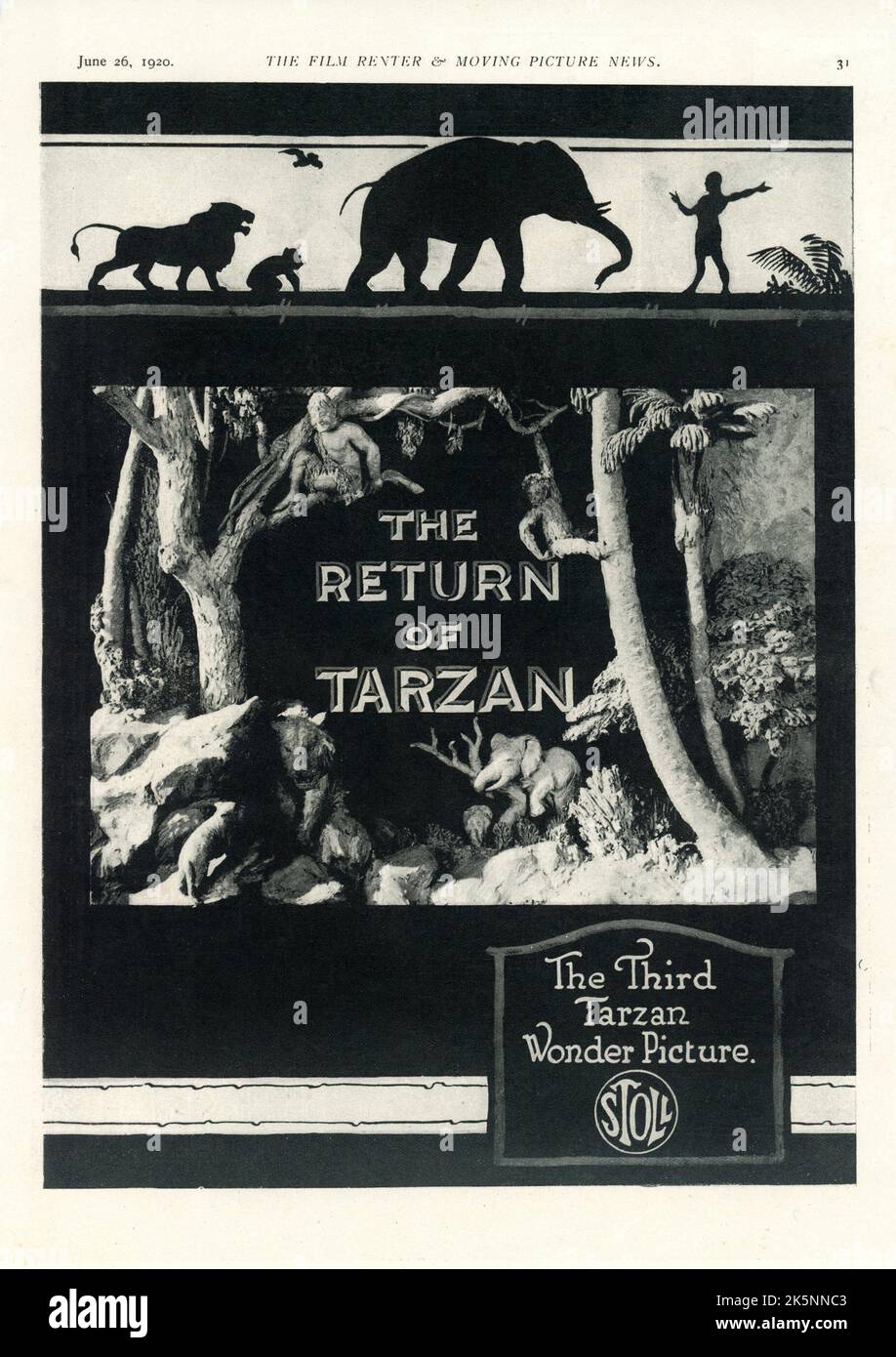 GENE POLLAR as Tarzan in the third Tarzan wonder picture THE RETURN OF ...