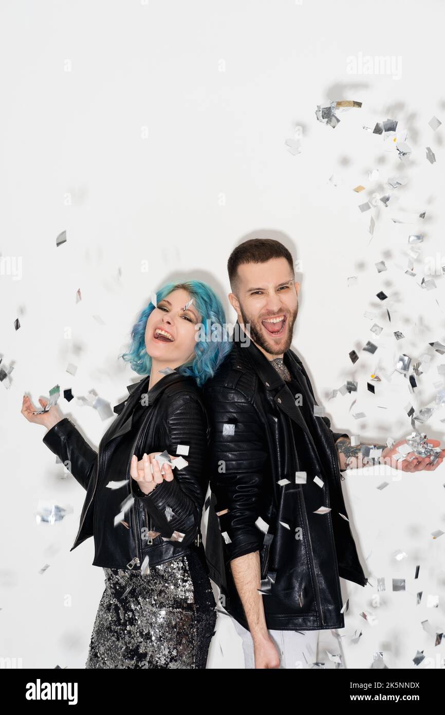 christmas party beloved couple holiday fun Stock Photo - Alamy