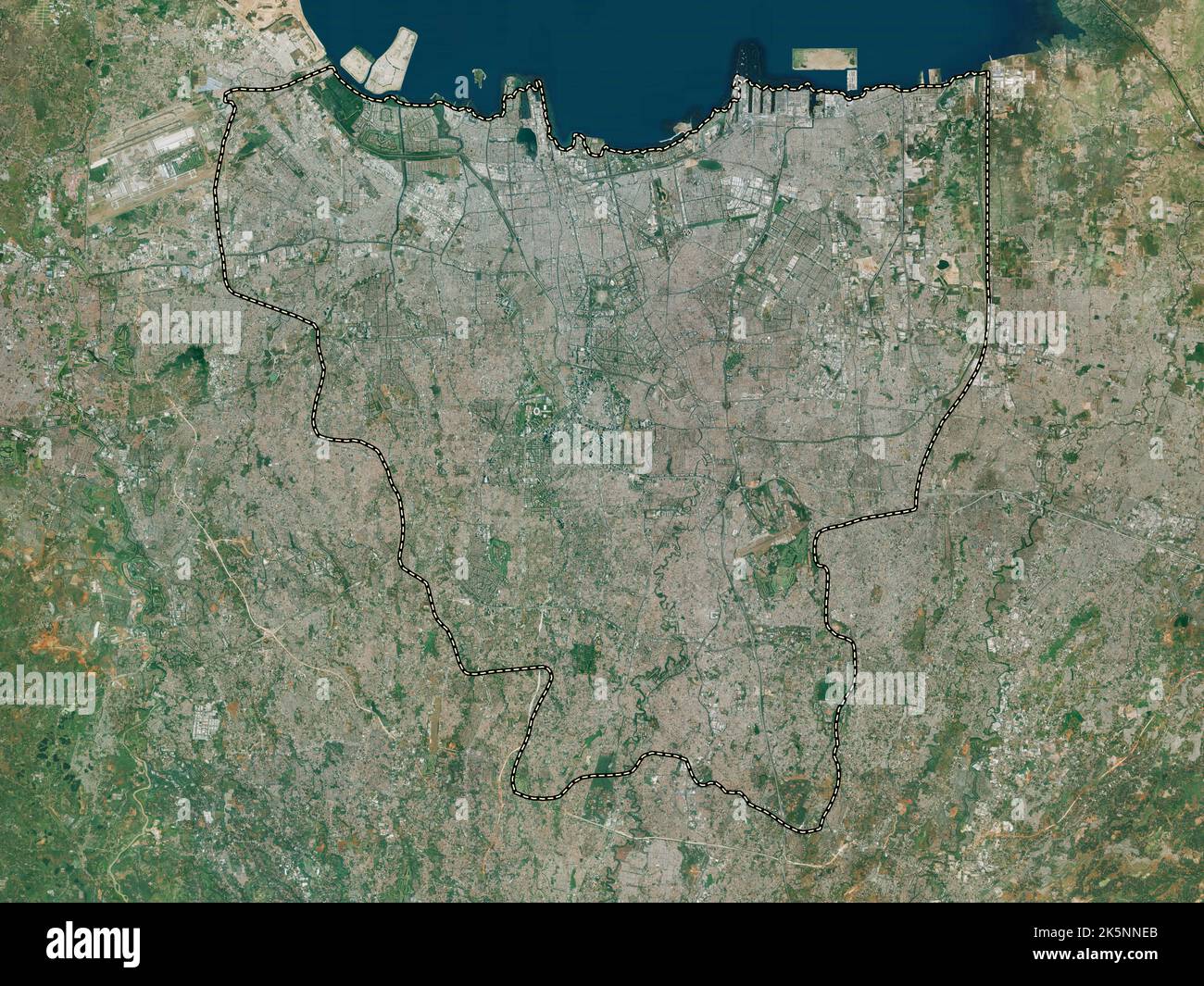Jakarta Raya, special district of Indonesia. High resolution satellite ...