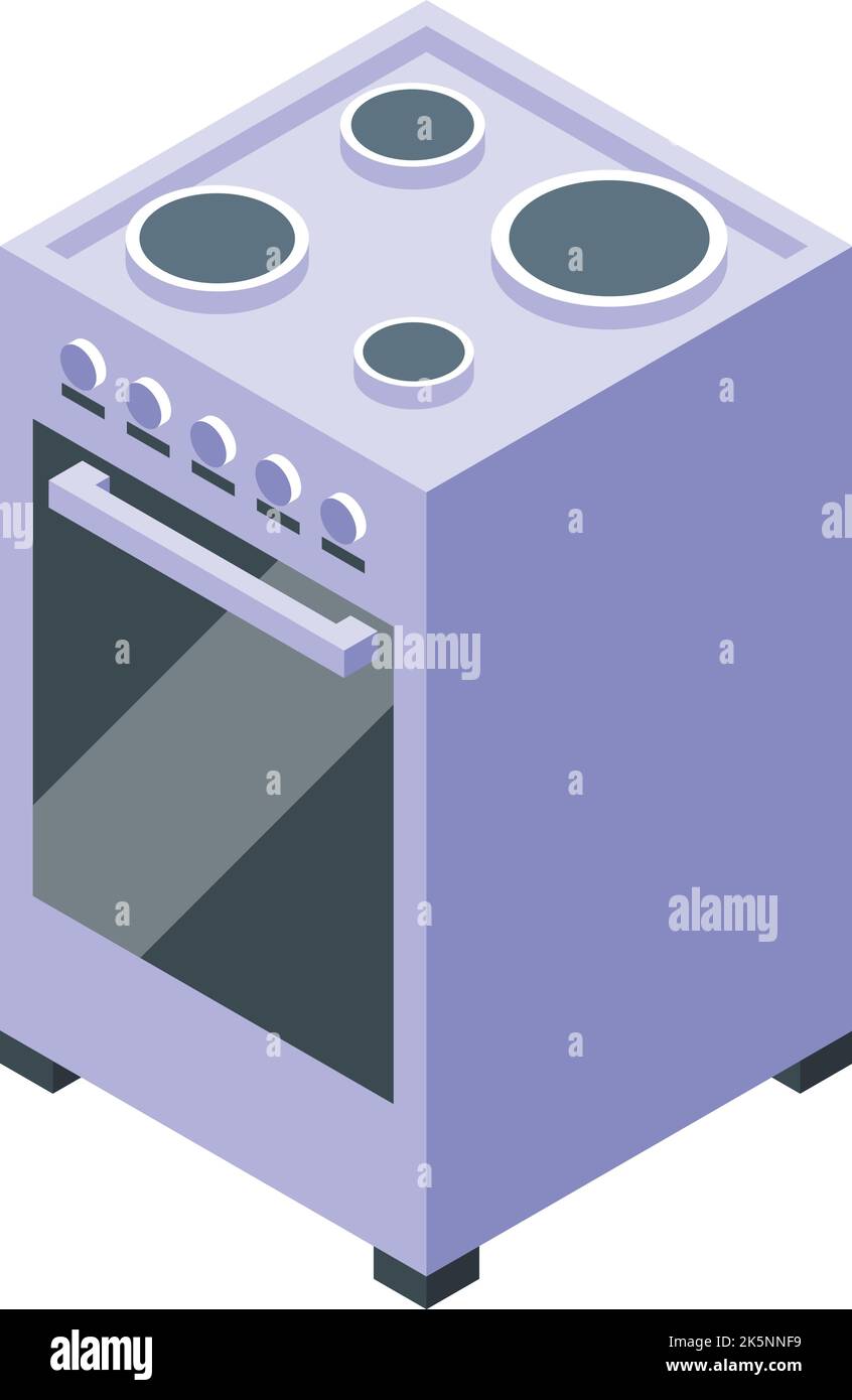 Home stove icon isometric vector. Retail store. Mall display Stock ...