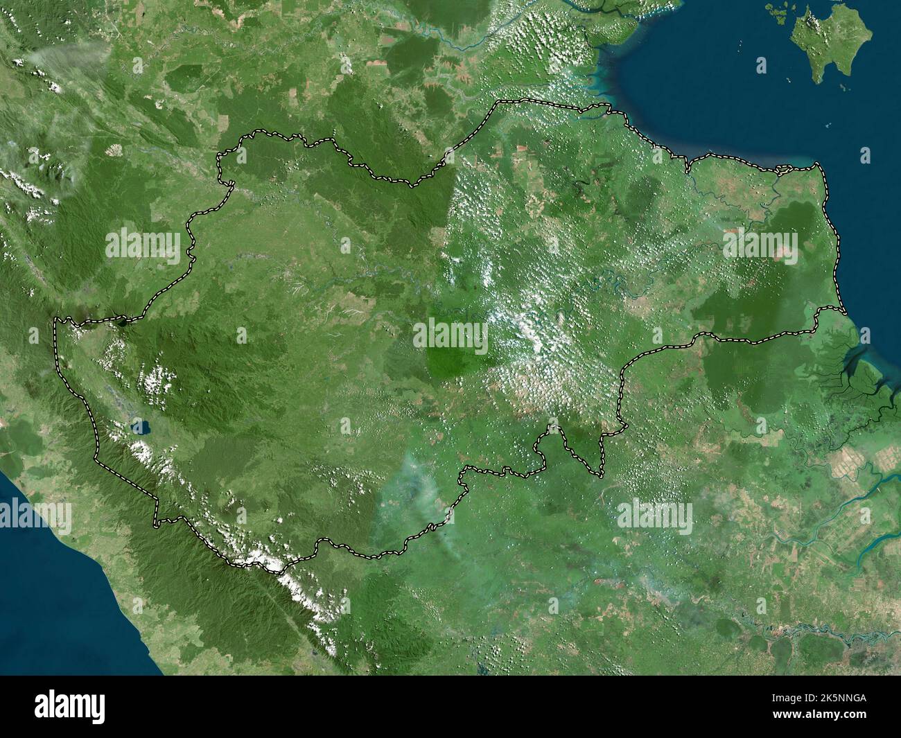 Jambi, province of Indonesia. High resolution satellite map Stock Photo ...