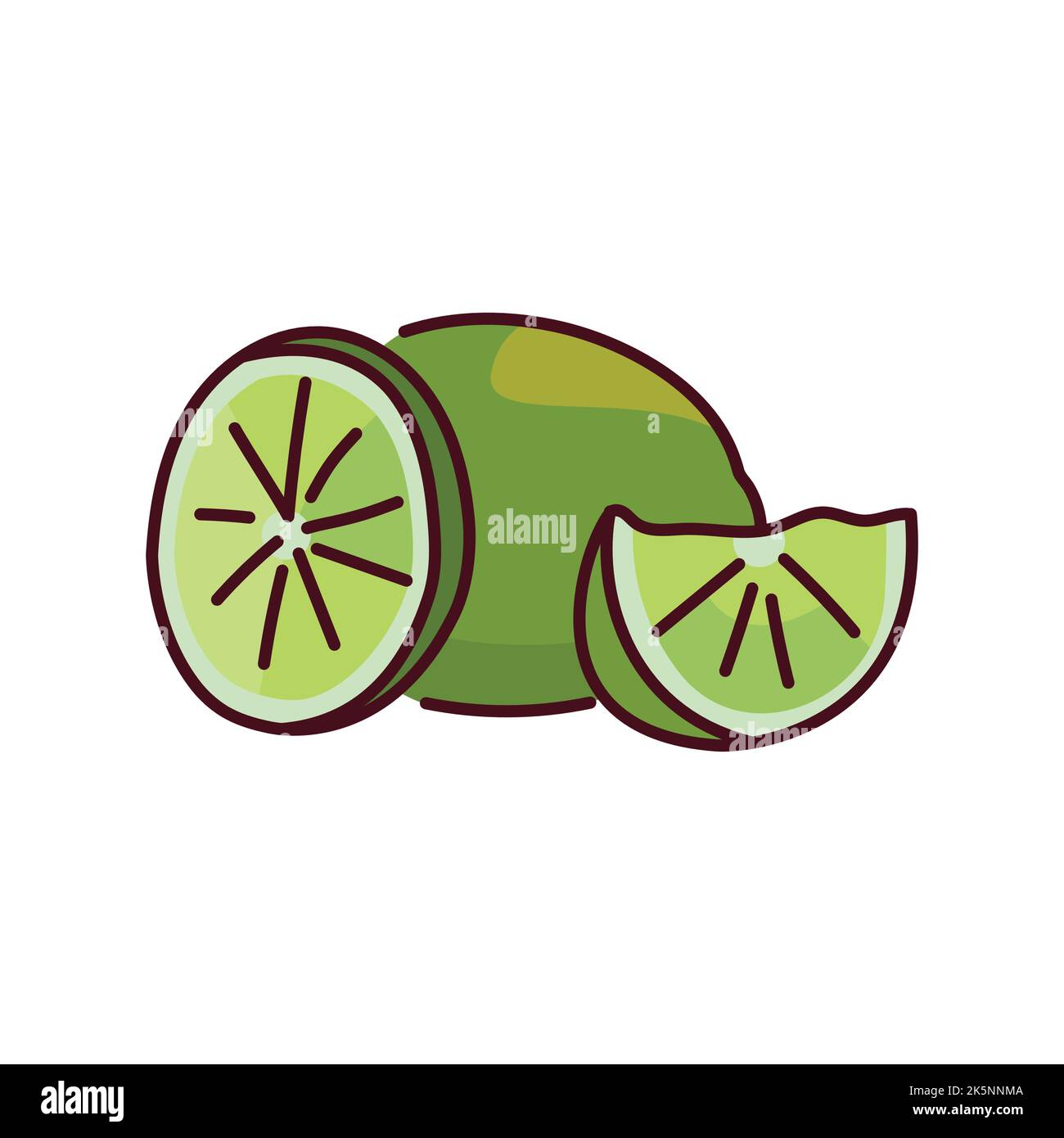 Lime half color line Stock Vector Images - Alamy