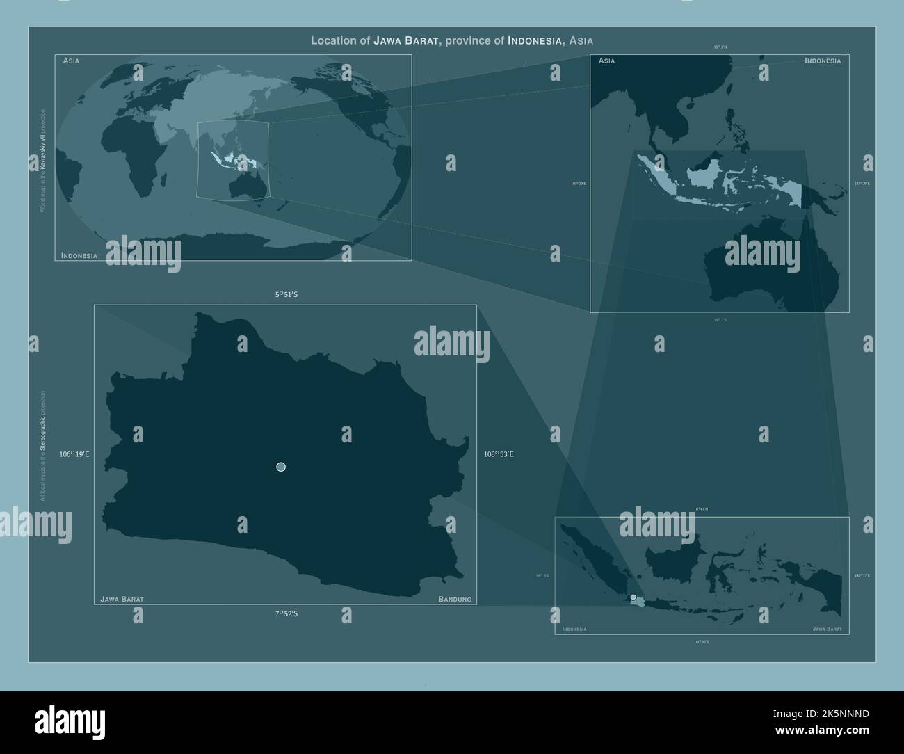 Jawa Barat, province of Indonesia. Diagram showing the location of the ...