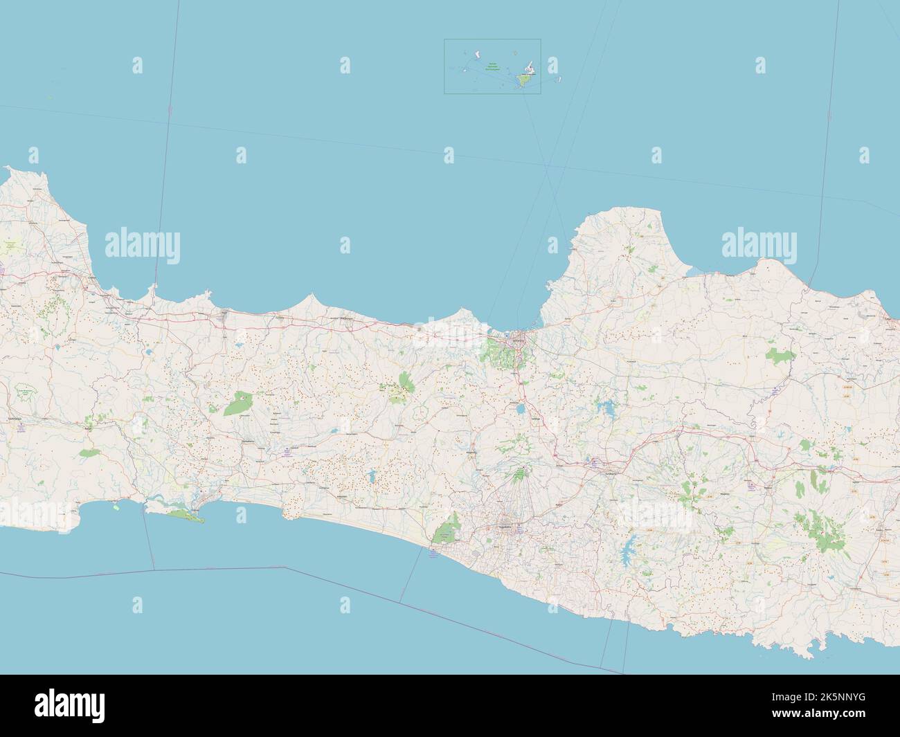 Jawa Tengah, city of Indonesia. Open Street Map Stock Photo - Alamy