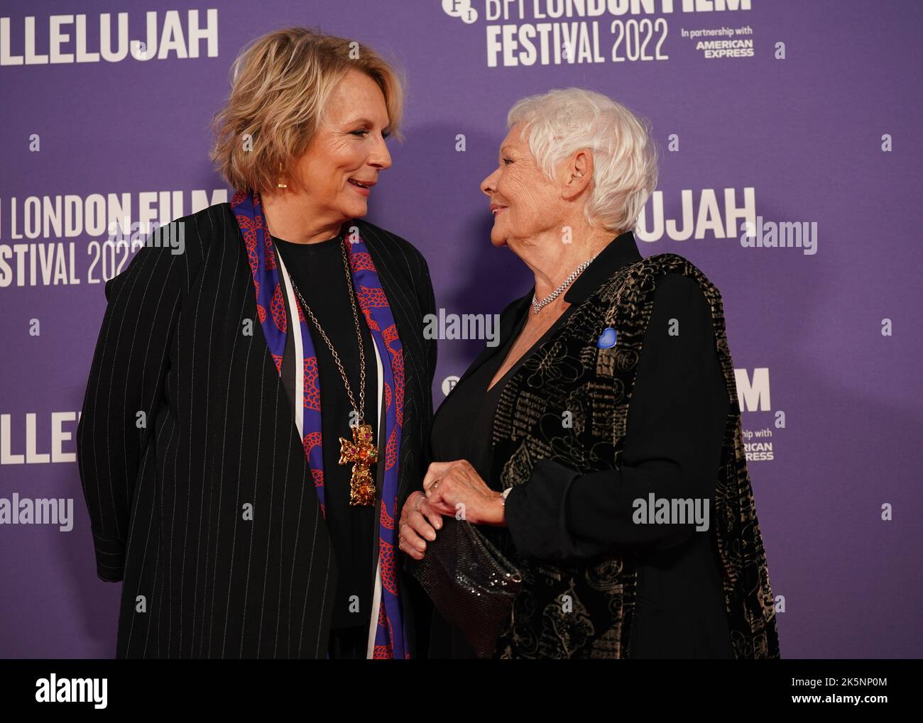 Dame Judi Dench and Jennifer Saunders (left) attending the European ...