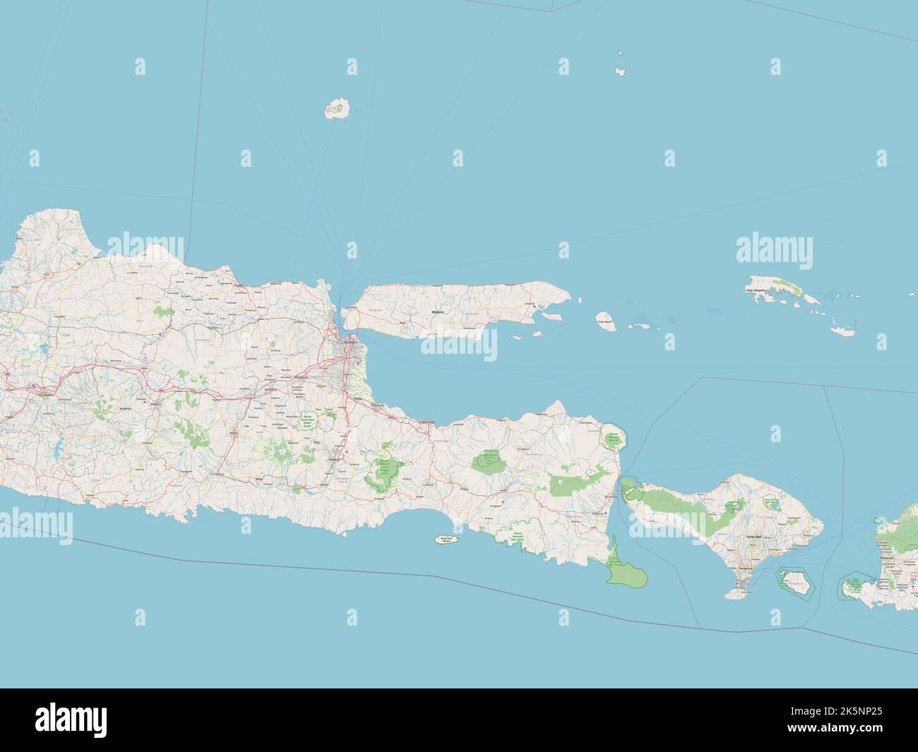 Jawa Timur, province of Indonesia. Open Street Map Stock Photo - Alamy