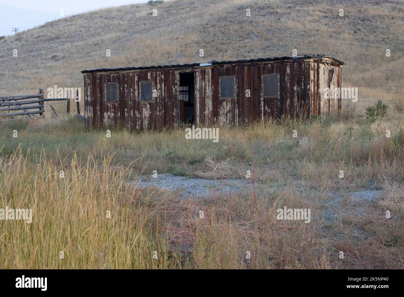 A deserted buiding in rural Montana Stock Photo - Alamy