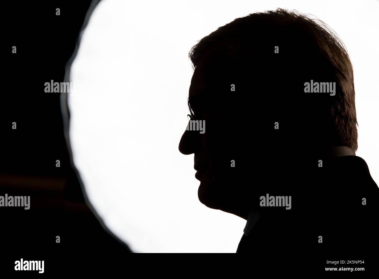 Hanover, Germany. 09th Oct, 2022. The silhouette of Bernd Althusmann ...