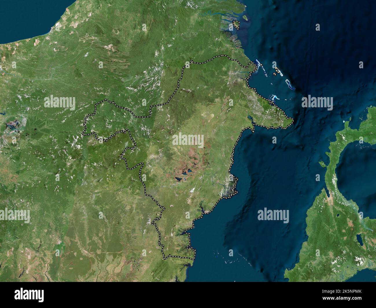 Kalimantan Timur, province of Indonesia. High resolution satellite map ... Kalimantan Timur, province of Indonesia. High resolution satellite map ...