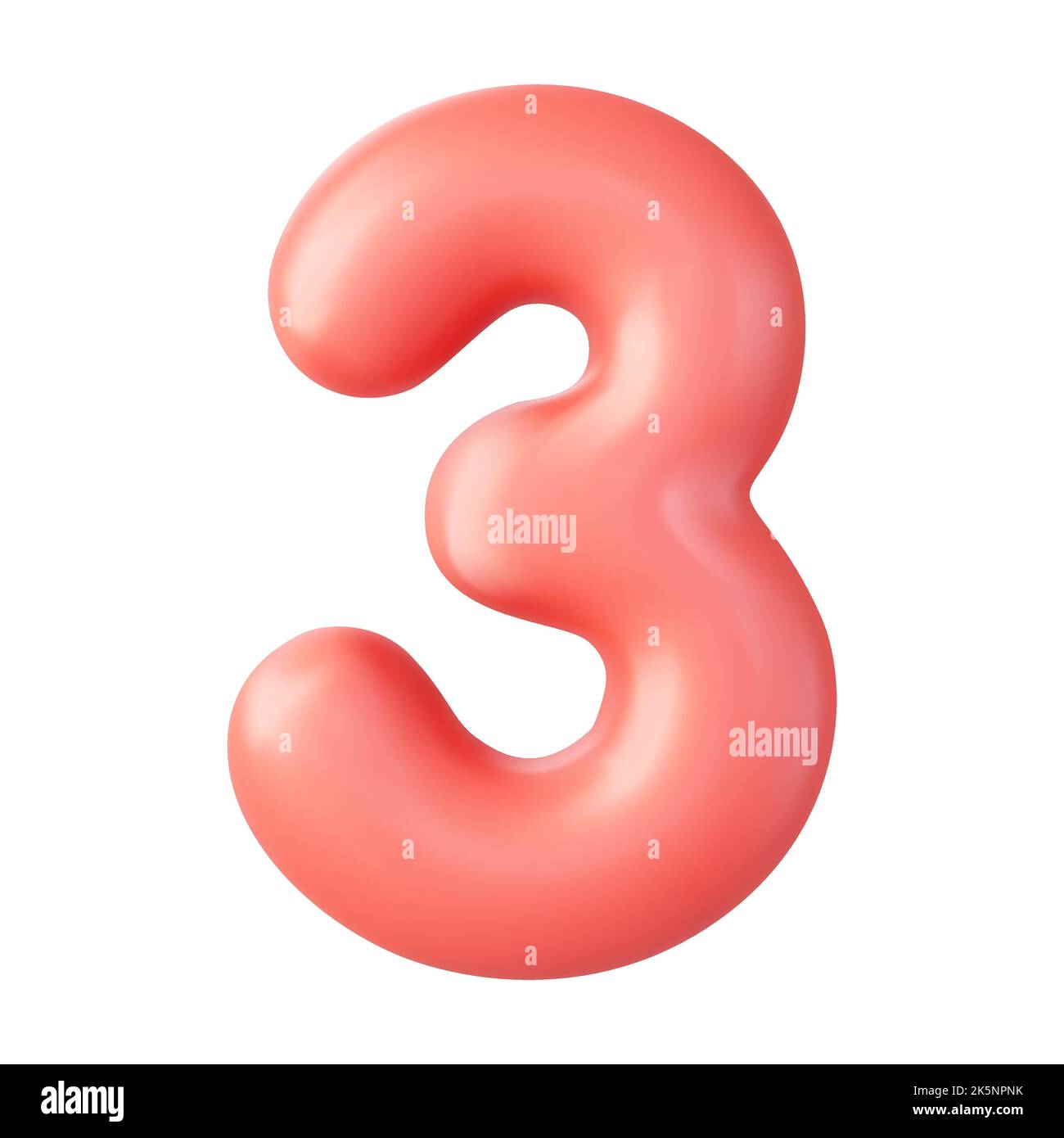 3d Number 3. three Number sign red color Stock Vector Image & Art - Alamy