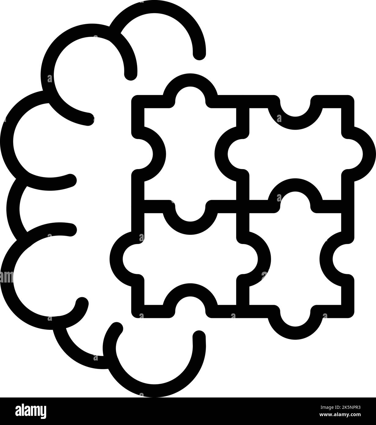 Brain puzzle icon outline vector. School education. Learning disabled ... Brain puzzle icon outline vector. School education. Learning disabled ...