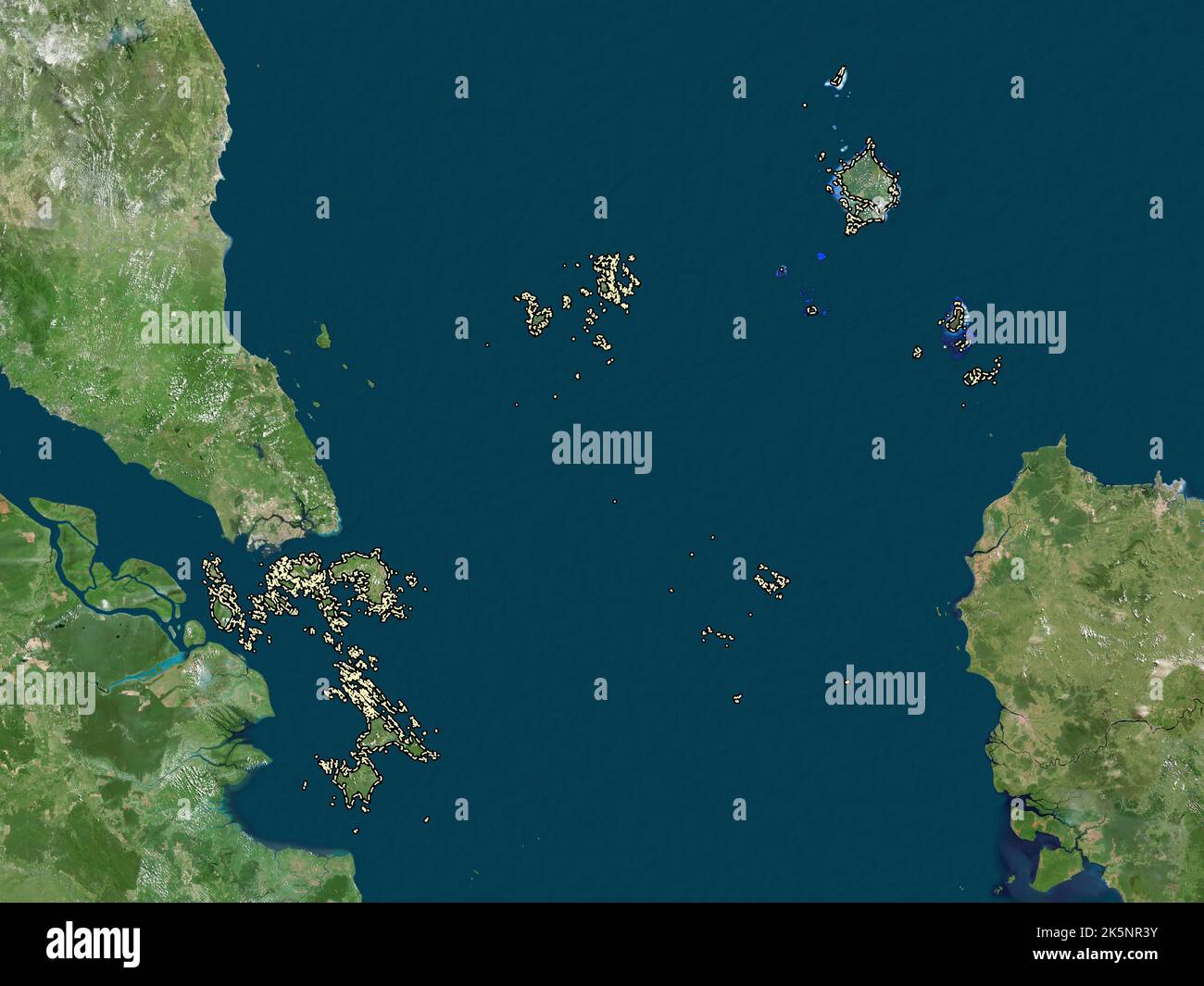 Kepulauan Riau, province of Indonesia. High resolution satellite map ...