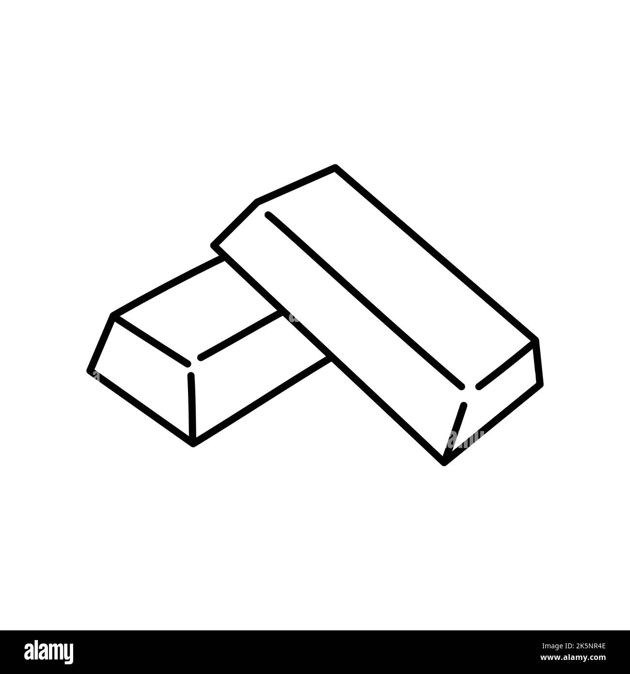 Silver bars color line icon. Precious stones Stock Vector Image & Art ...