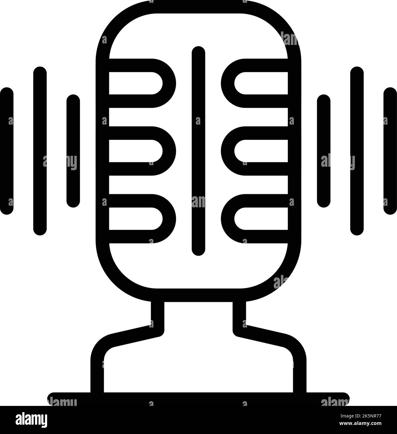 Learning microphone icon outline vector. Child education. Classroom ...