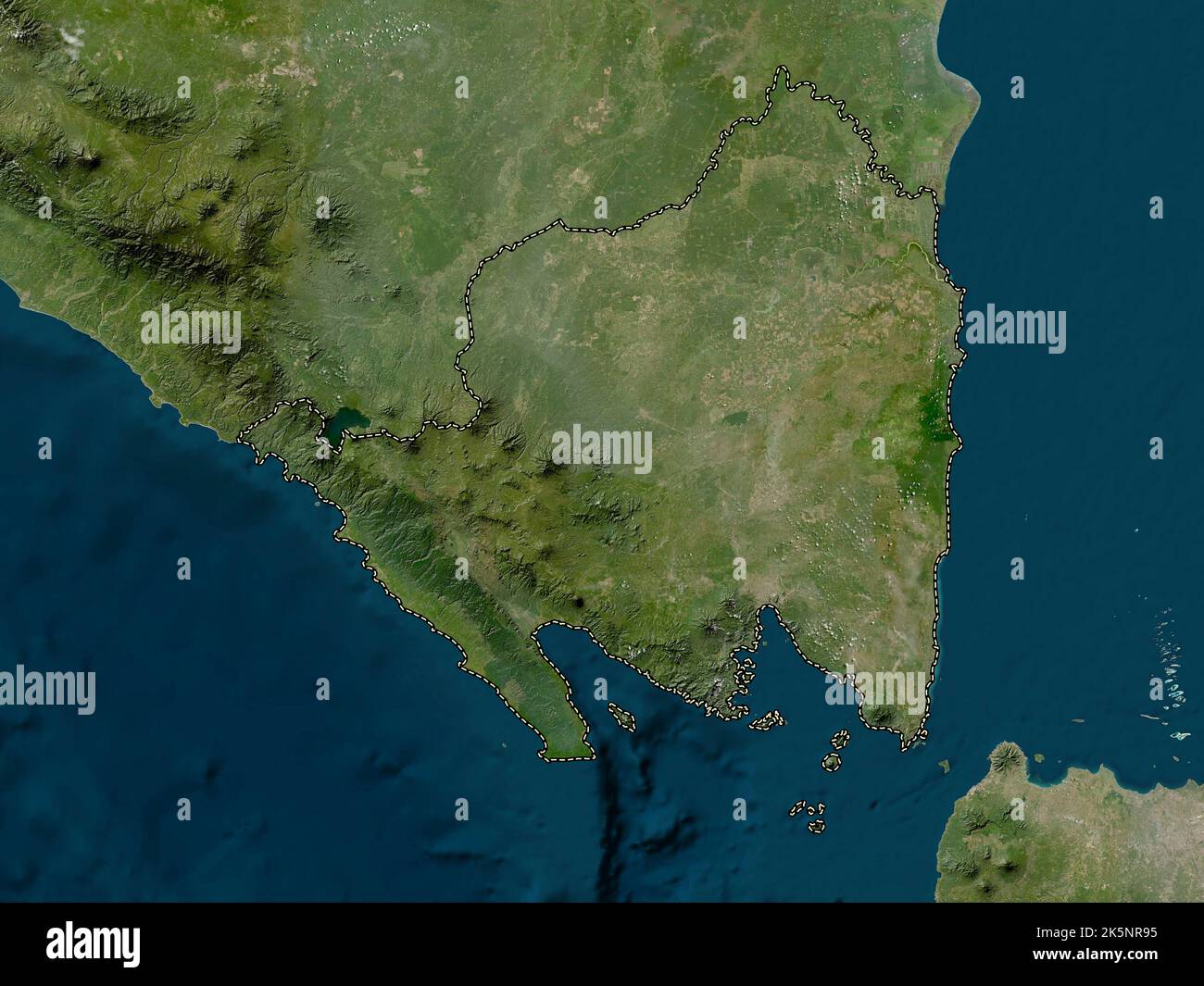 Lampung, province of Indonesia. Low resolution satellite map Stock ...