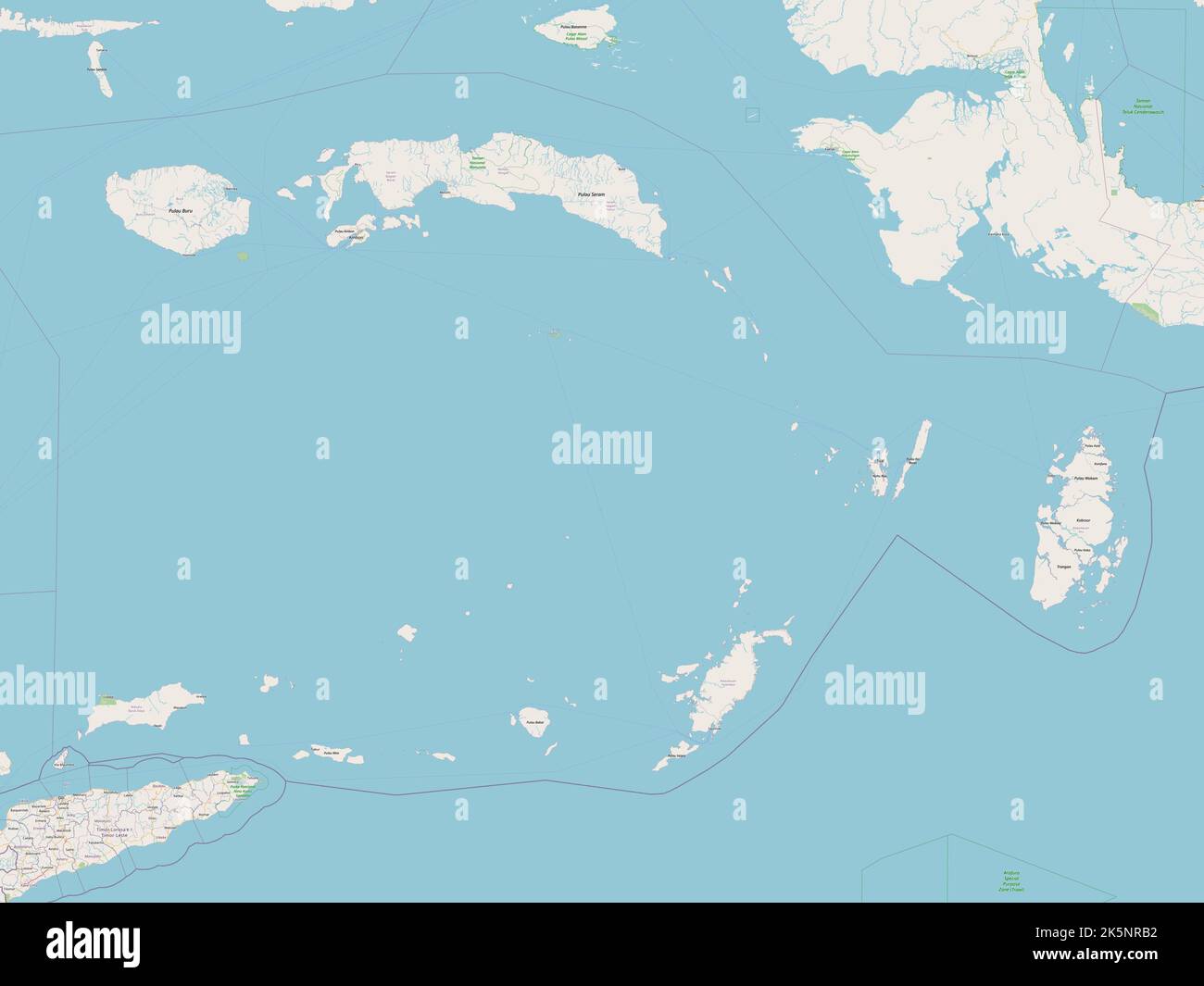 Maluku, province of Indonesia. Open Street Map Stock Photo - Alamy