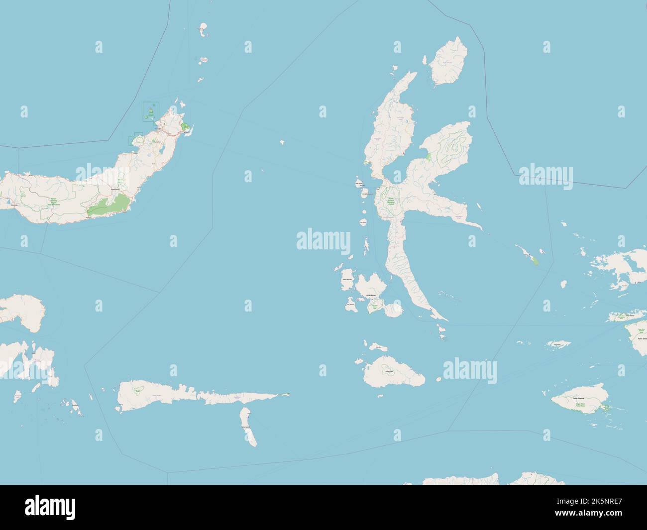 Maluku Utara, province of Indonesia. Open Street Map Stock Photo - Alamy