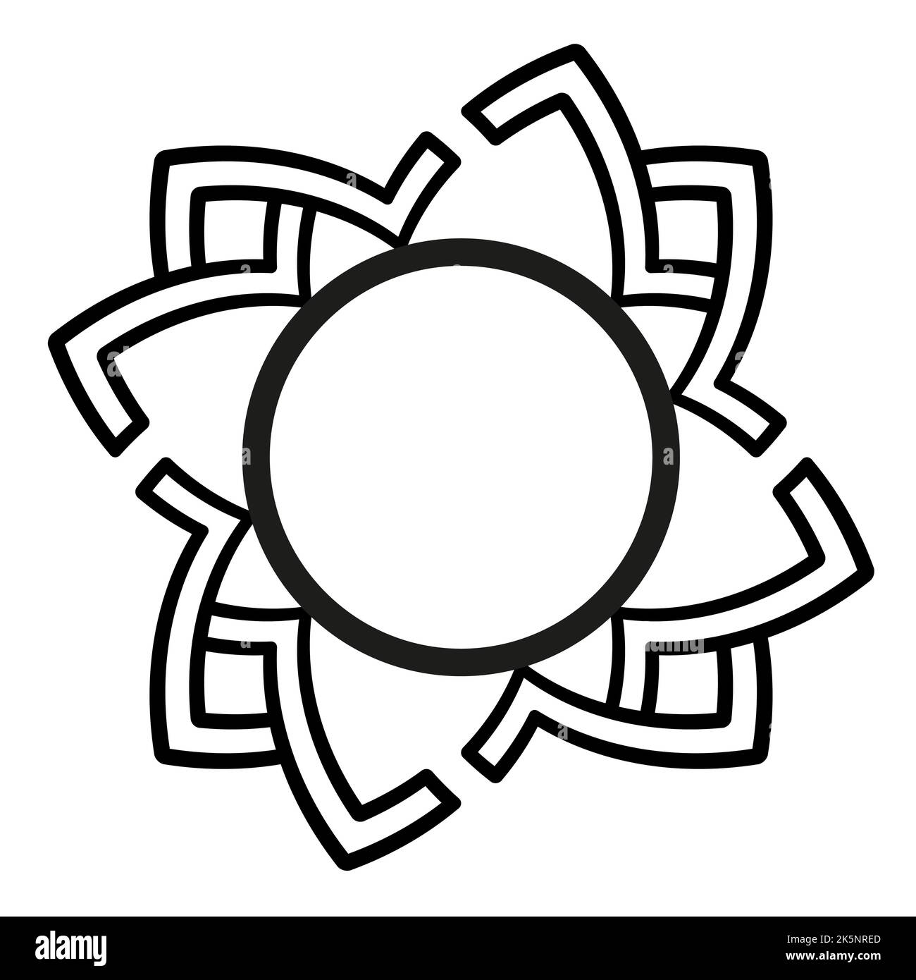 Ancient Greek round frame with olive tree leaves pattern, antique ...