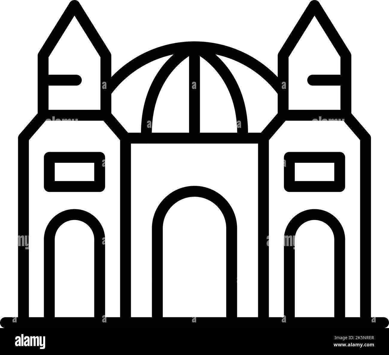 Malta church icon outline vector. European skyline. Country pub Stock ...