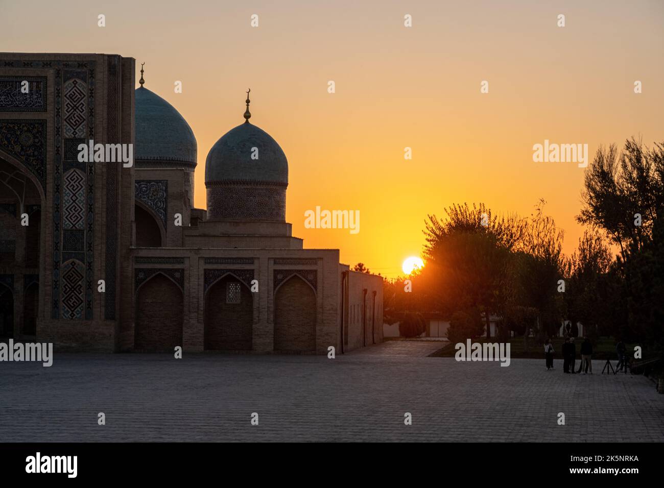 The ancient architecture of Central Asia, Samarkand at sunset, Republic ...