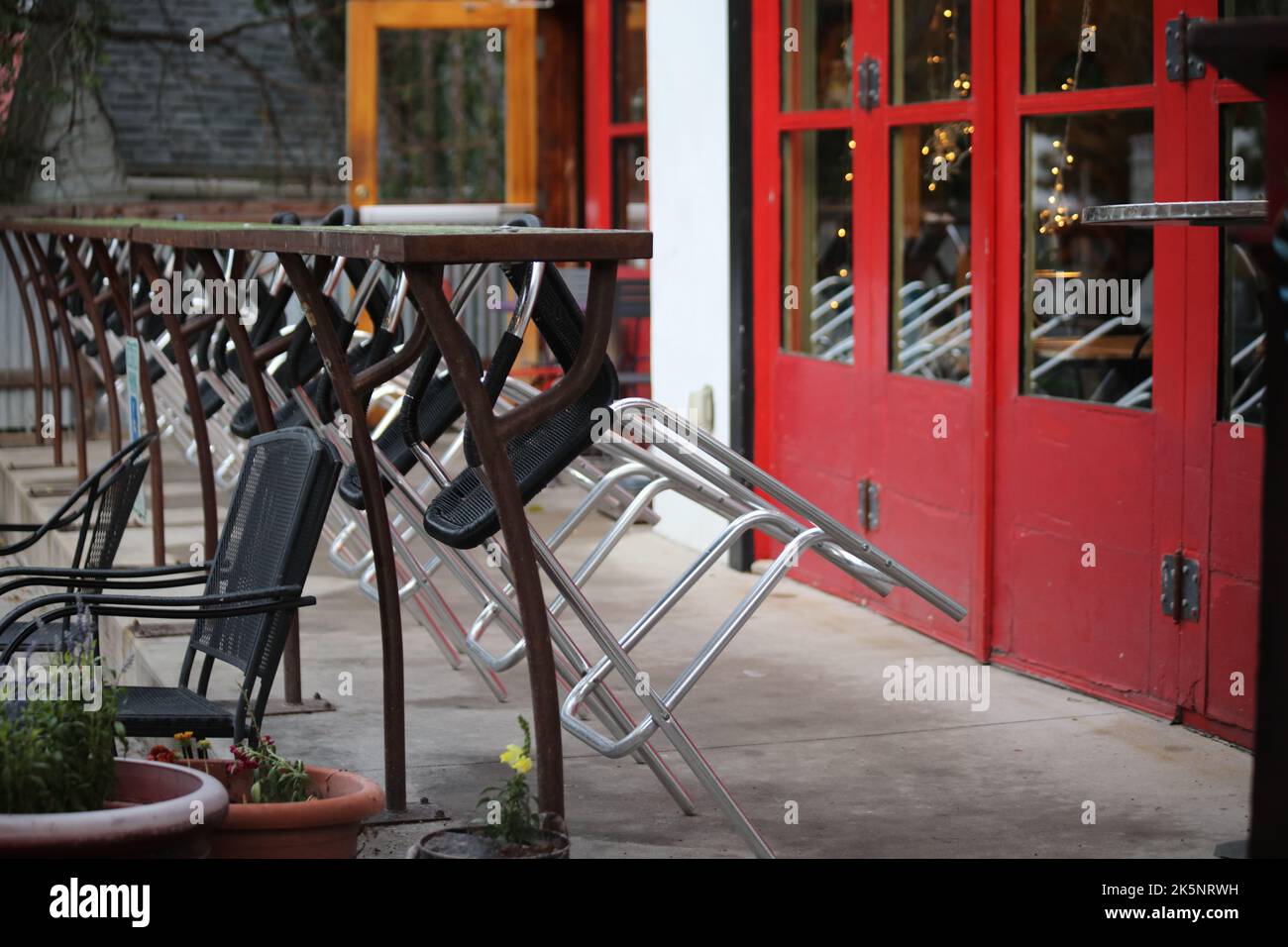 Draining Wet Bar Stools Stock Photo - Alamy