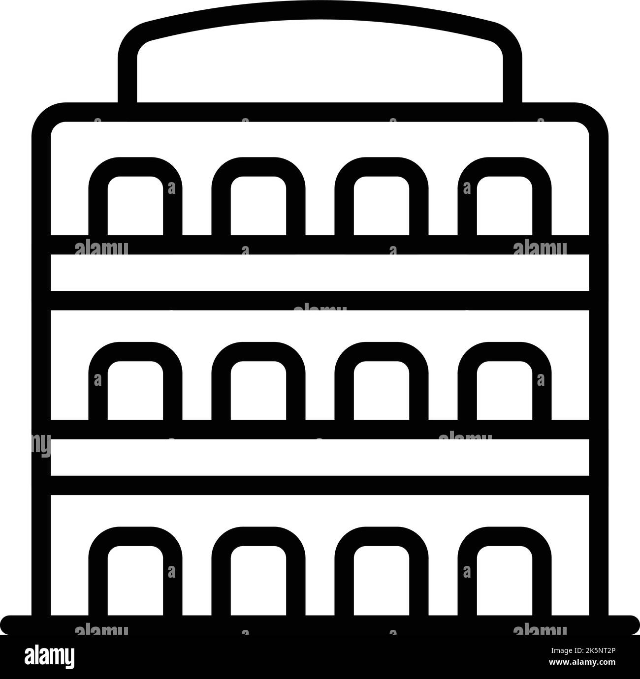 Ancient landmark icon outline vector. European stamp. Cap house Stock ...