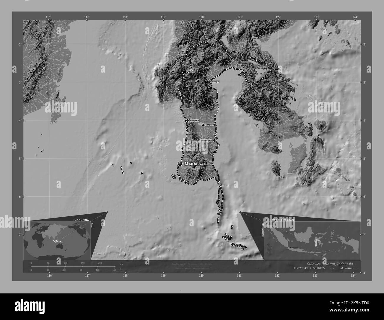 Map of makassar hi-res stock photography and images - Alamy