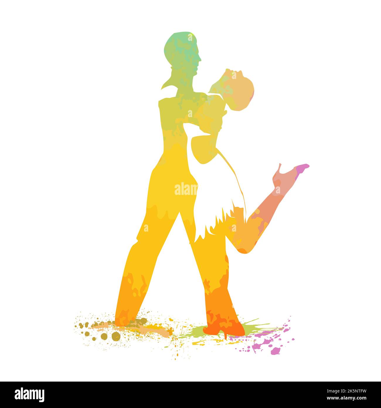 Ballroom dancing. Dancing couple. Vector illustration Stock Vector Image & Art - Alamy