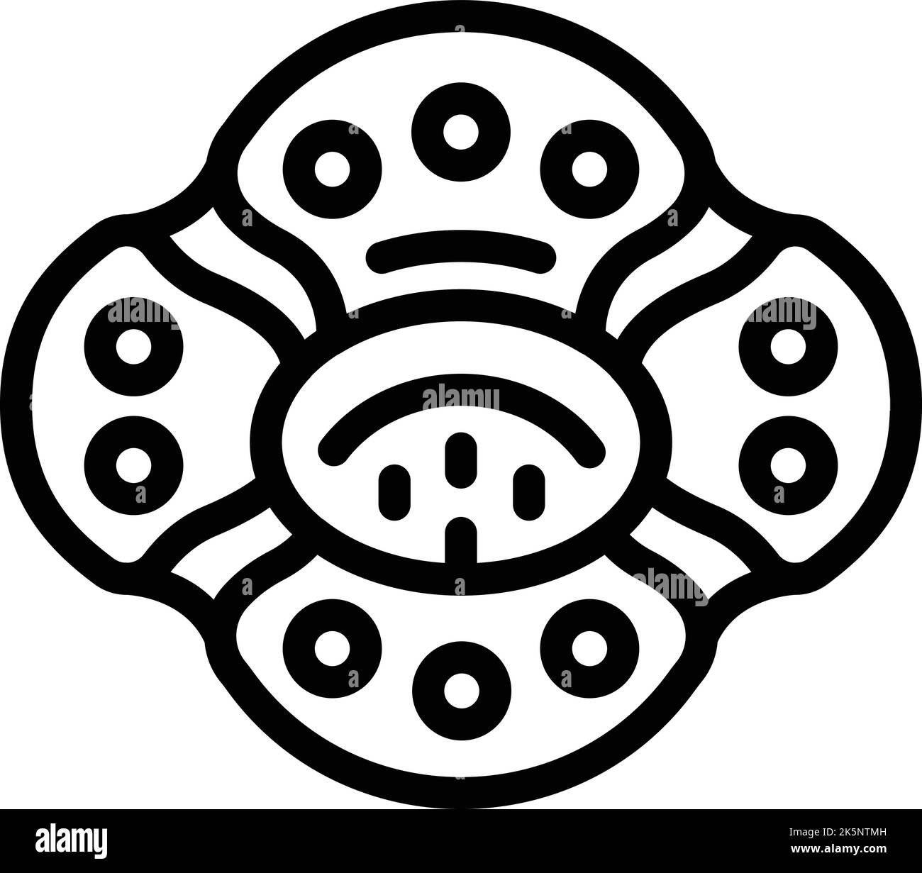 Coconut rafflesia icon outline vector. Flower plant. Orchid park Stock ...
