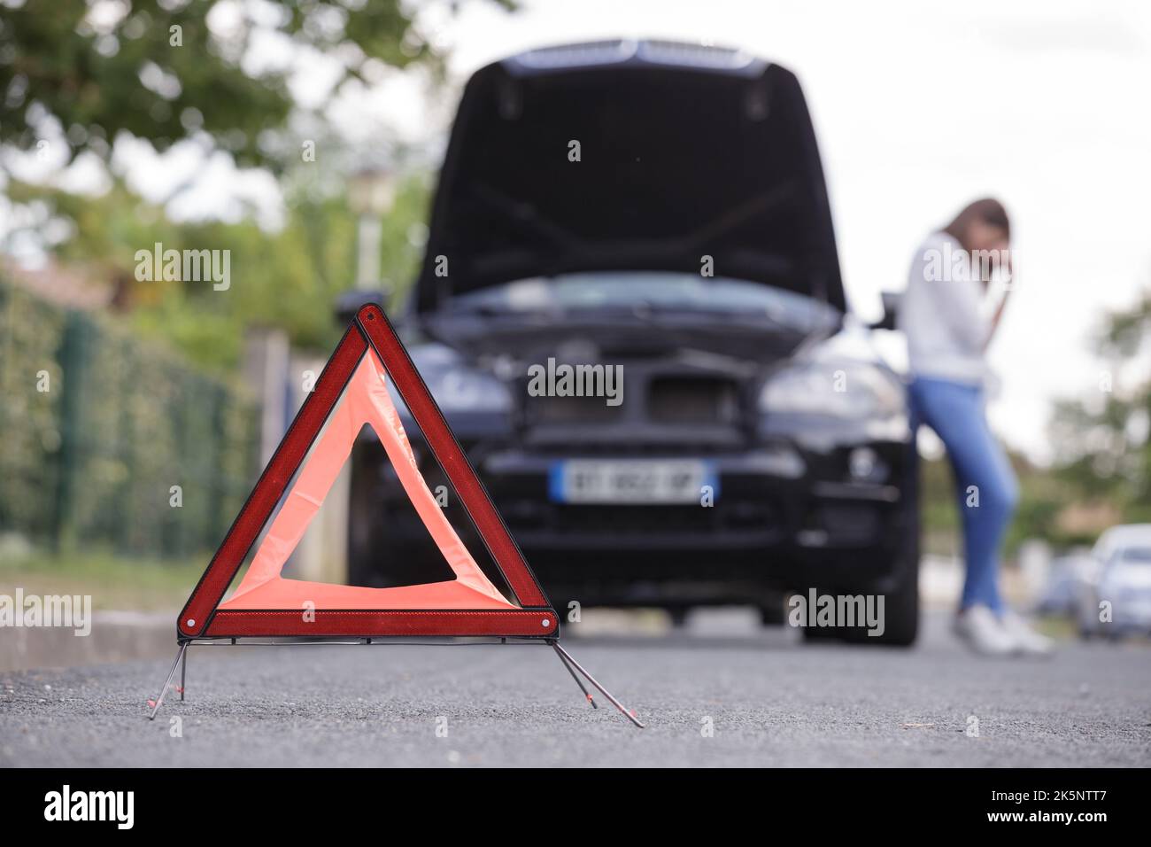 close up on triangle warning sign Stock Photo - Alamy