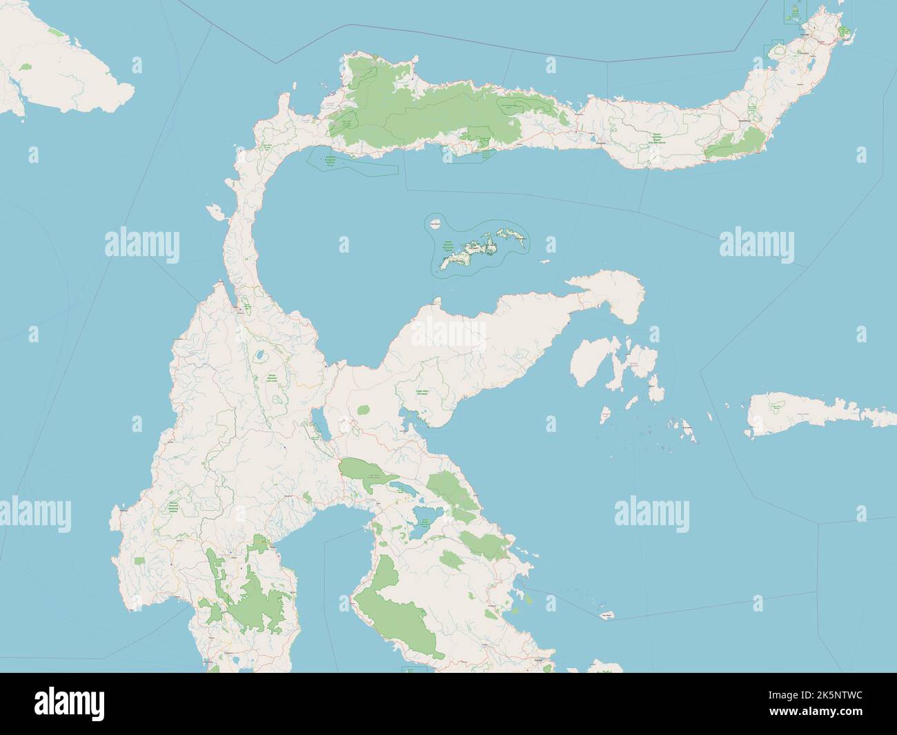 Sulawesi Tengah, province of Indonesia. Open Street Map Stock Photo - Alamy