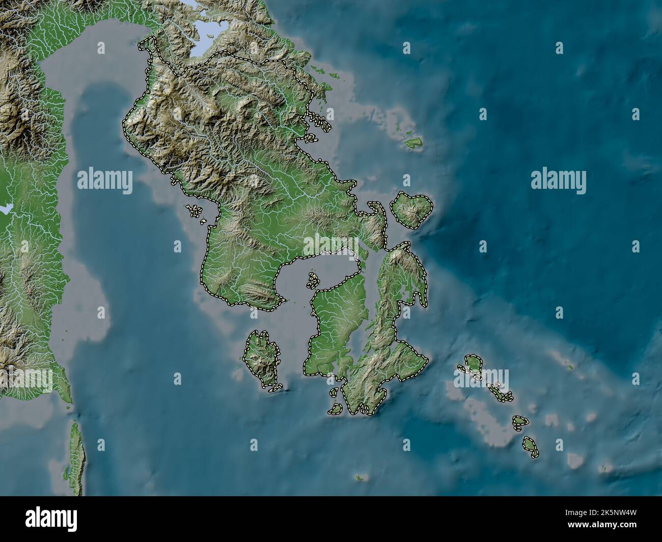 Sulawesi Tenggara, province of Indonesia. Elevation map colored in wiki ...