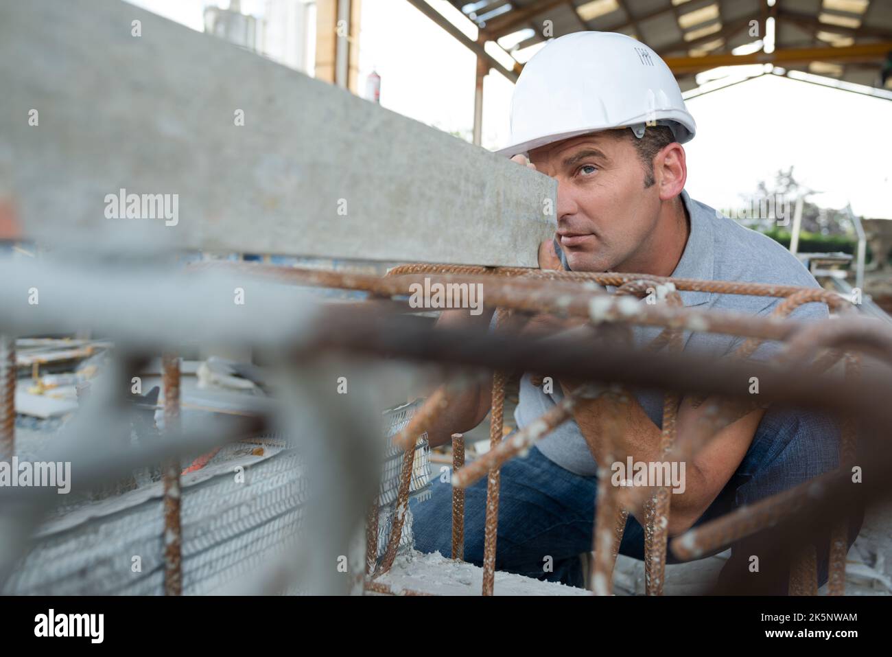 concrete casting home building structure cement ground Stock Photo - Alamy