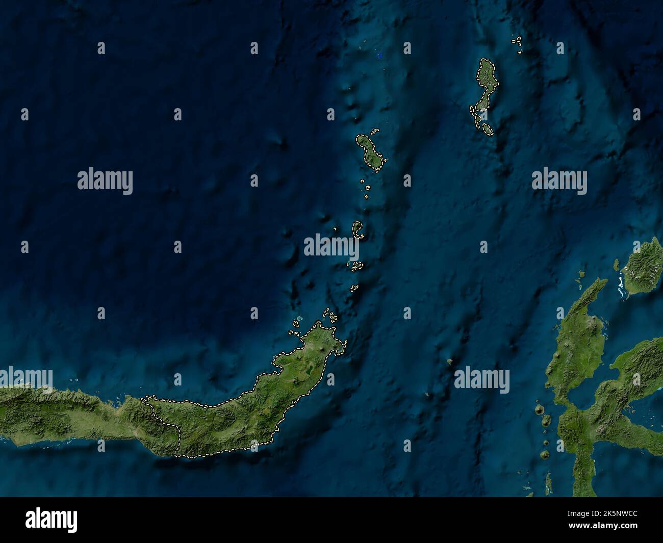 Sulawesi Utara, province of Indonesia. Low resolution satellite map Stock Photo - Alamy