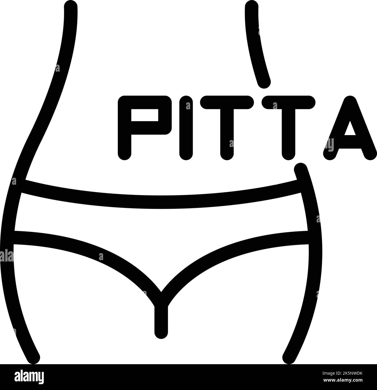 Pitta diet icon outline vector. Ayurvedic nutrition. Natural organic ...