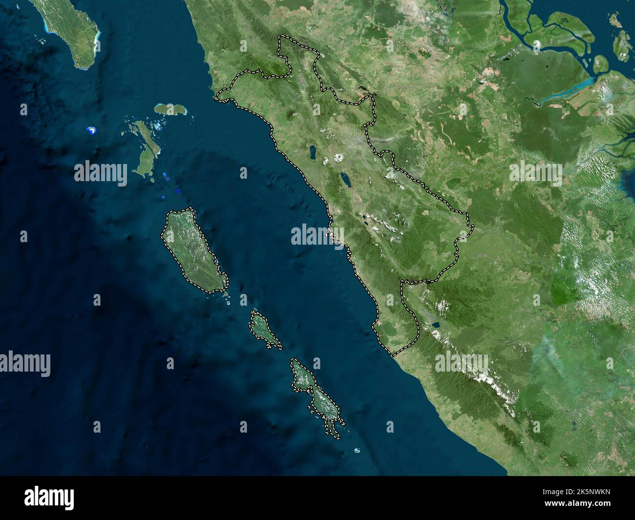 Sumatera Barat, province of Indonesia. High resolution satellite map ... Sumatera Barat, province of Indonesia. High resolution satellite map ...