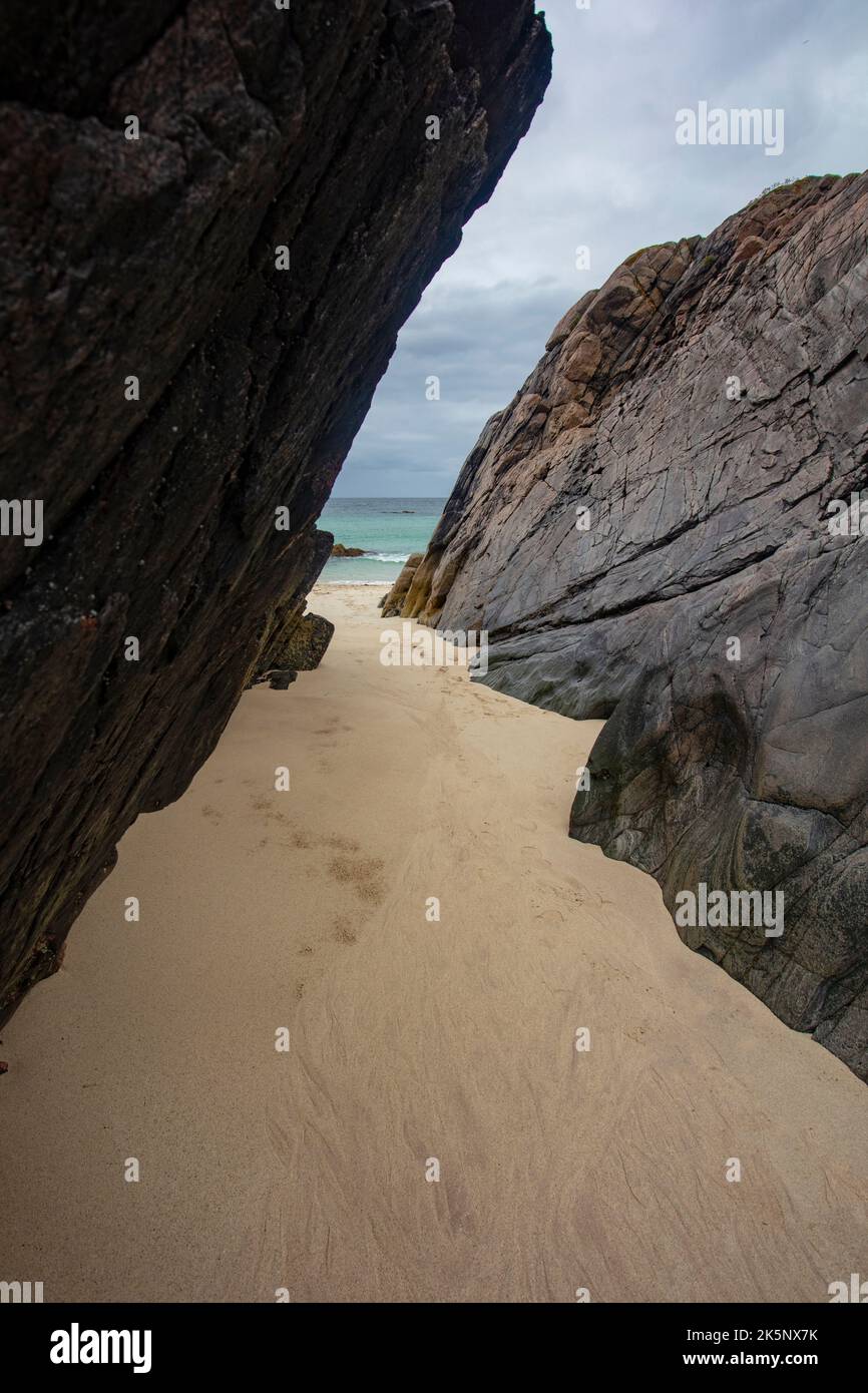 The Clachtoll coastline in the North West Highlands of Scotland Stock ...